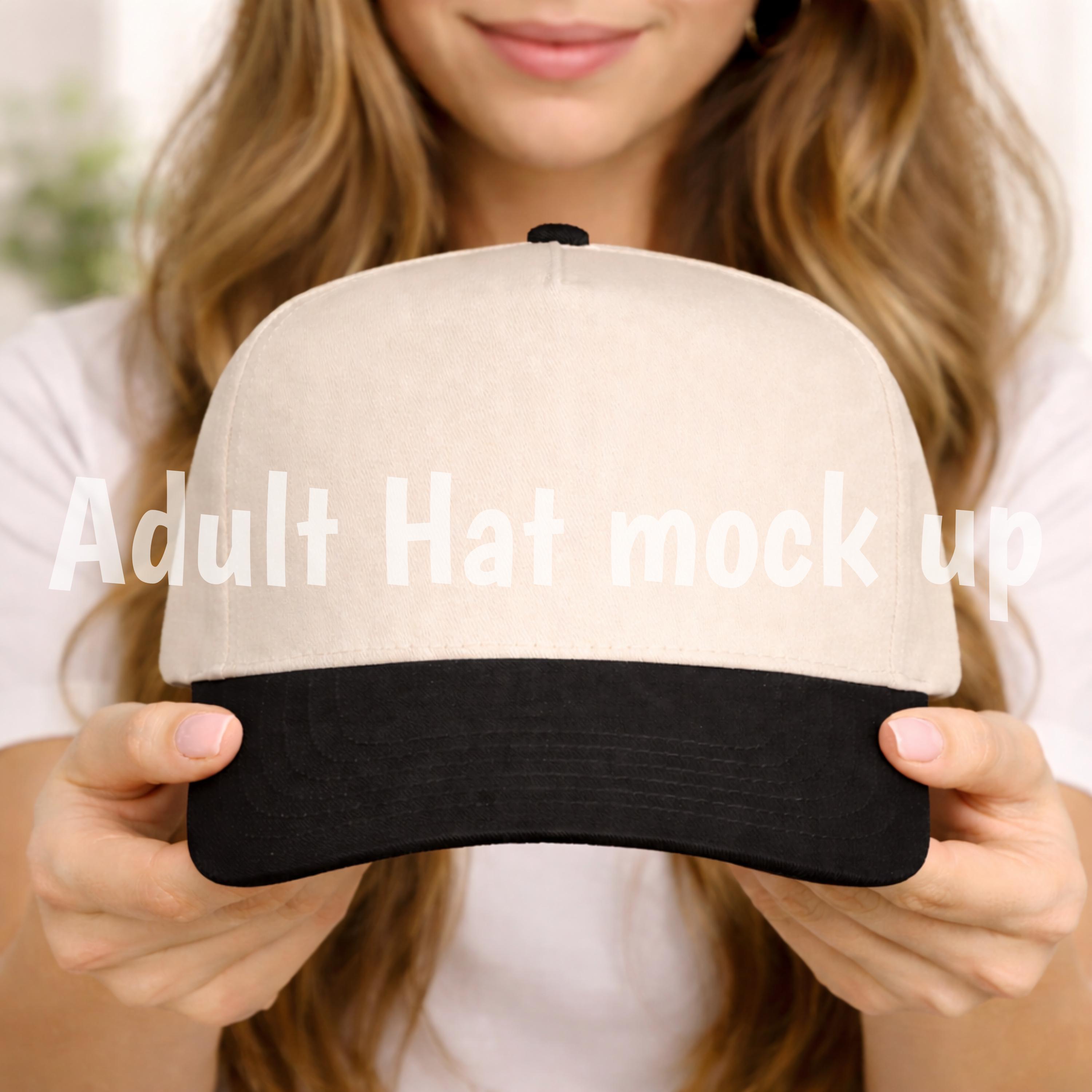 Two Tone Dad Trucker Cap Mockup | Beige and Khaki Otto Style Unisex Hat ...