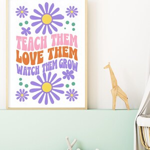 Retro Motivational Classroom Printable Positive Affirmation Wall Art ...