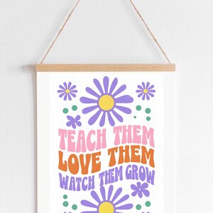 Retro Motivational Classroom Printable Positive Affirmation Wall Art ...