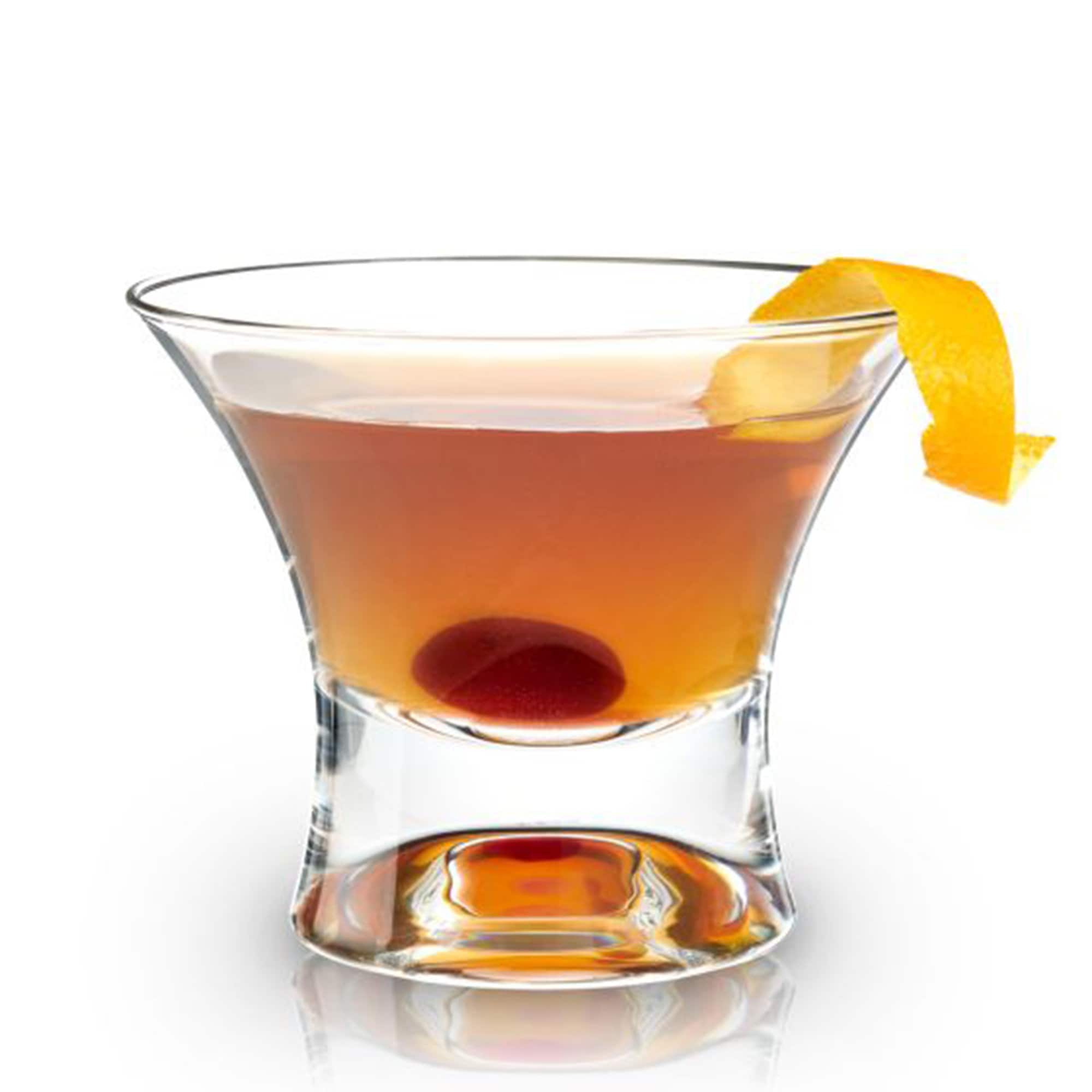 Modern Crystal Manhattan Glasses, Small Clear Drinks Stemless Glasses ...