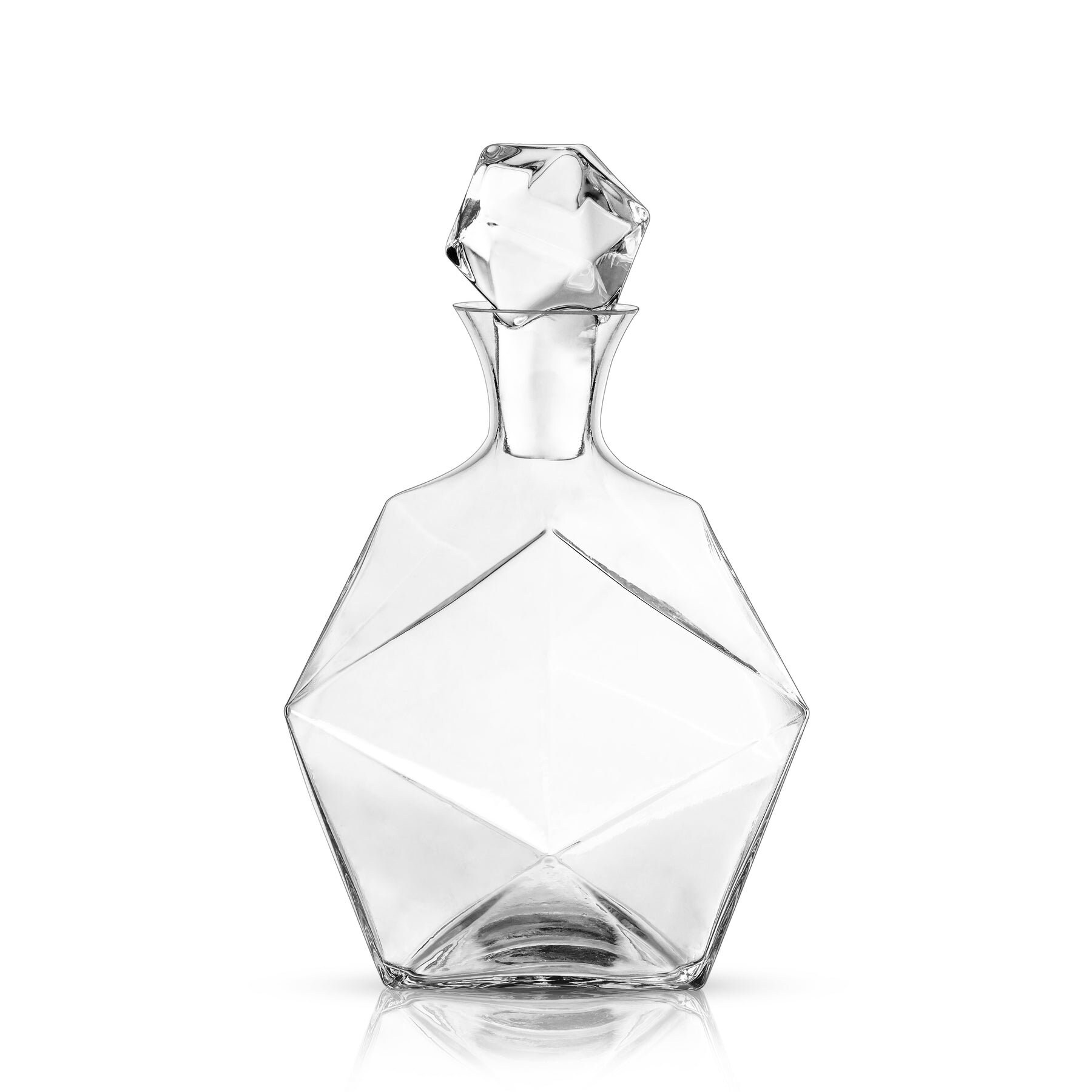 Faceted Crystal Liquor Decanter, 40 OZ Capacity Decanter With Fancy ...