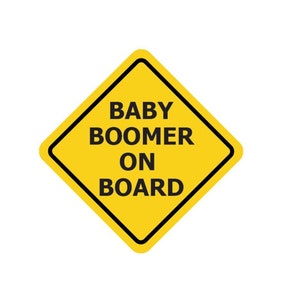 Baby Boomer on Board Bumper Sticker Car Decal - Etsy