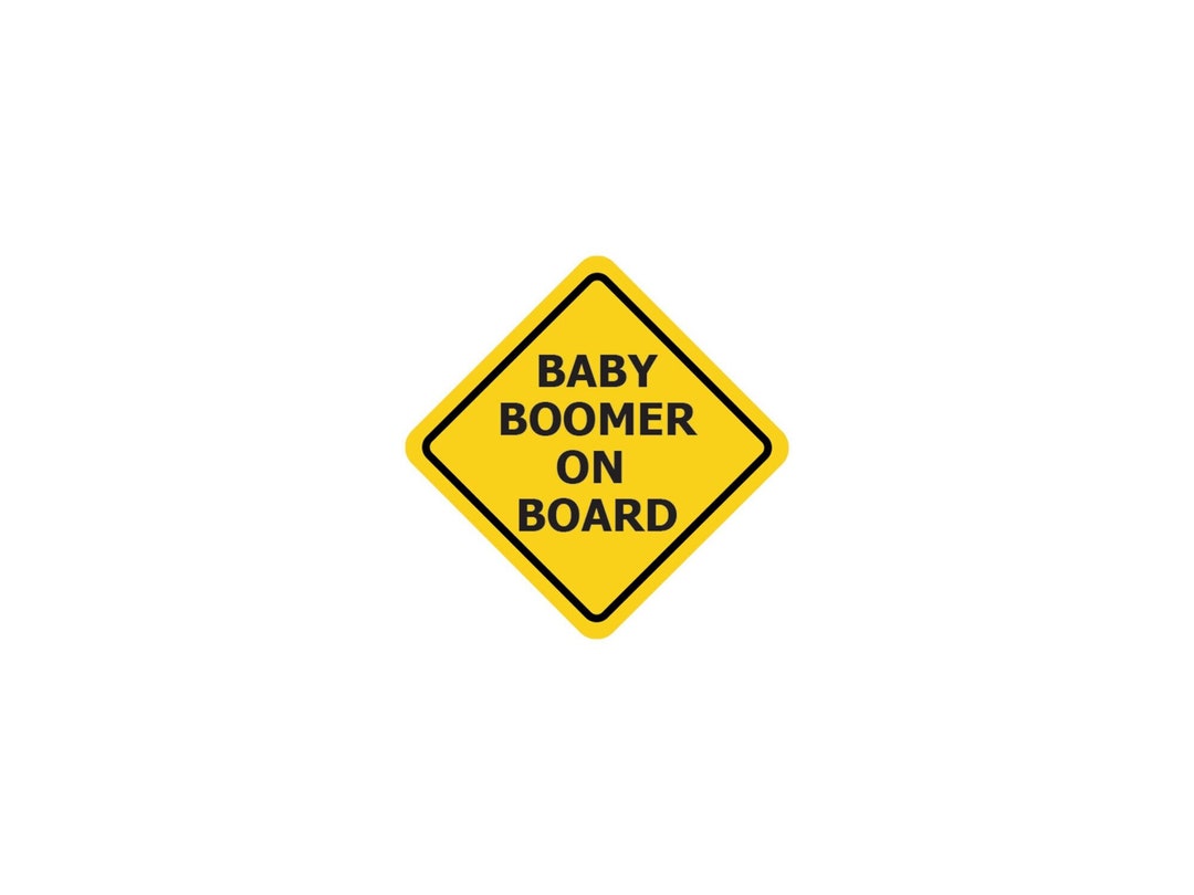 Baby Boomer on Board Bumper Sticker Car Decal - Etsy