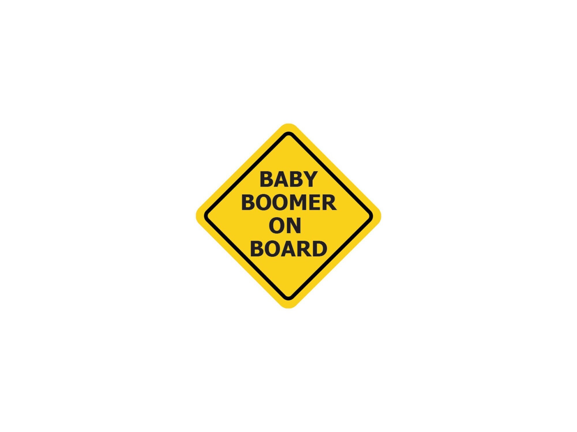 Baby Boomer on Board Bumper Sticker Car Decal - Etsy