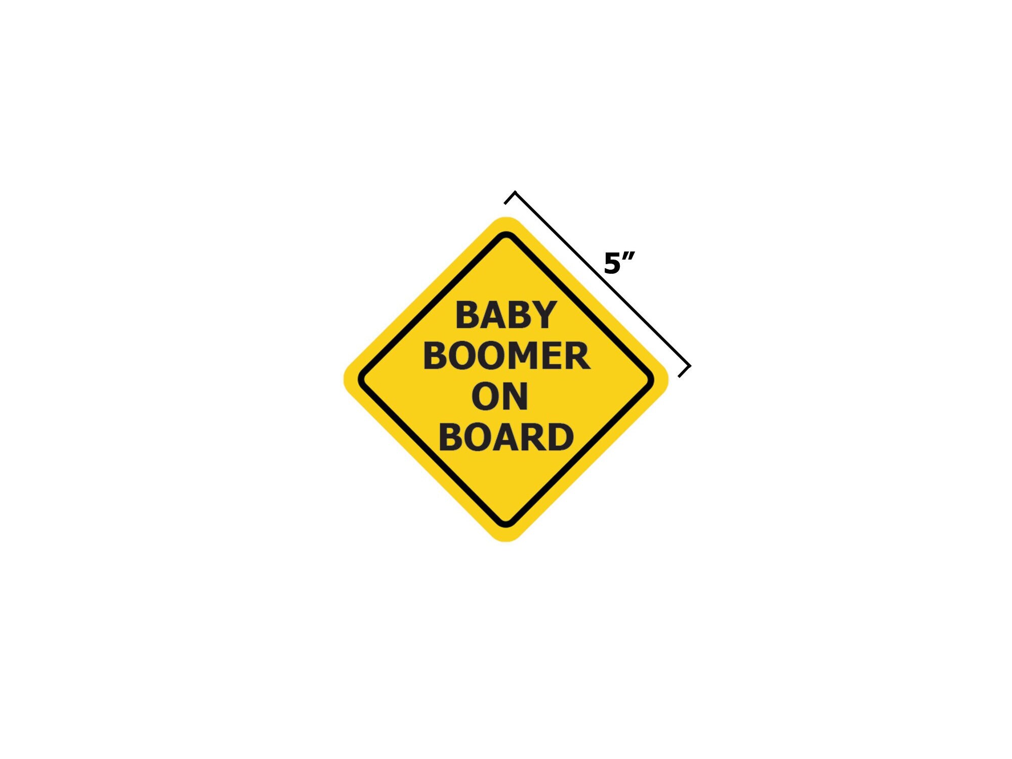 Baby Boomer on Board Bumper Sticker Car Decal - Etsy
