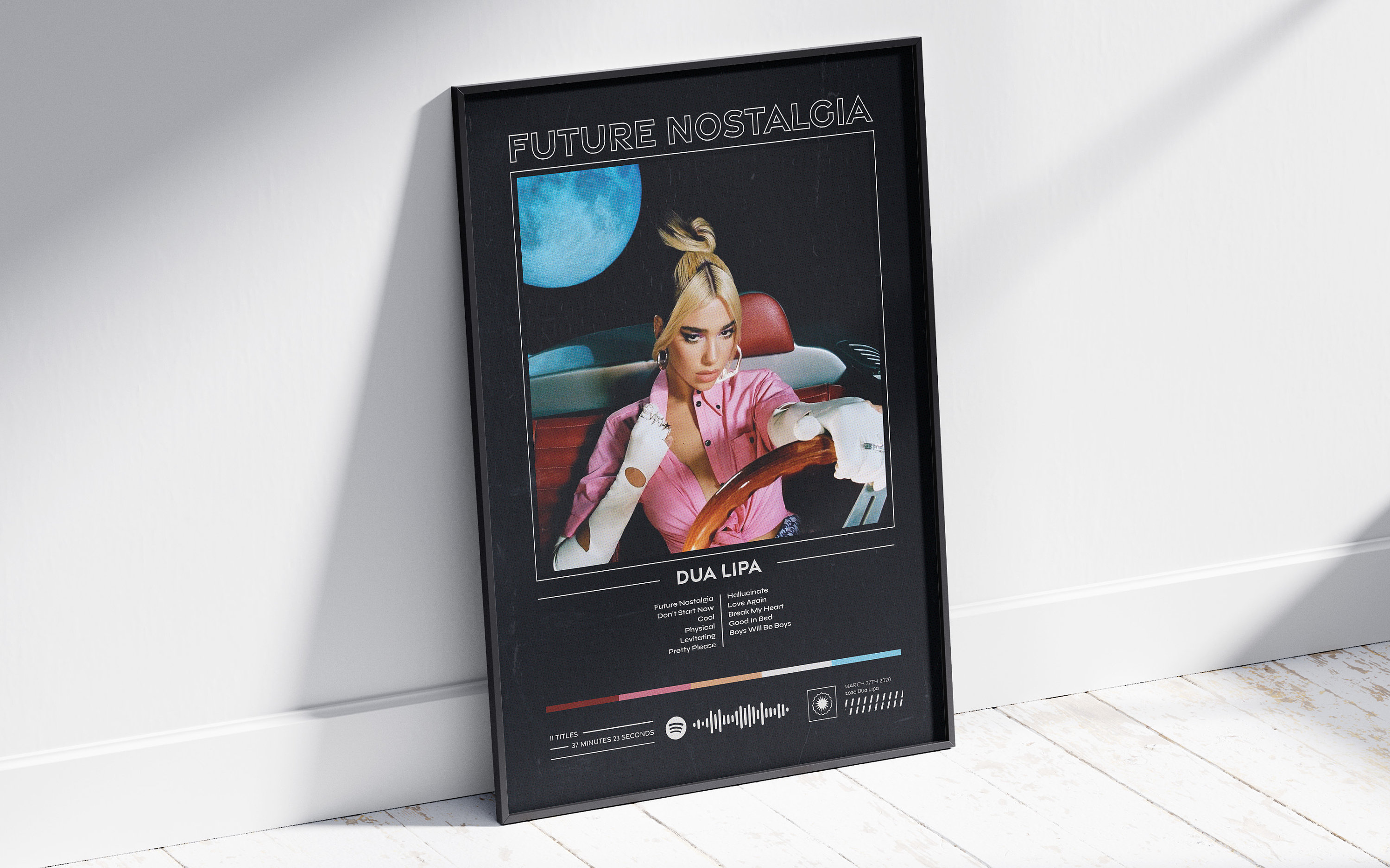 Dua Lipa Album Poster, Future Nostalgia Dua Lipa Poster, Music Poster, Album Poster Cover, Music ...