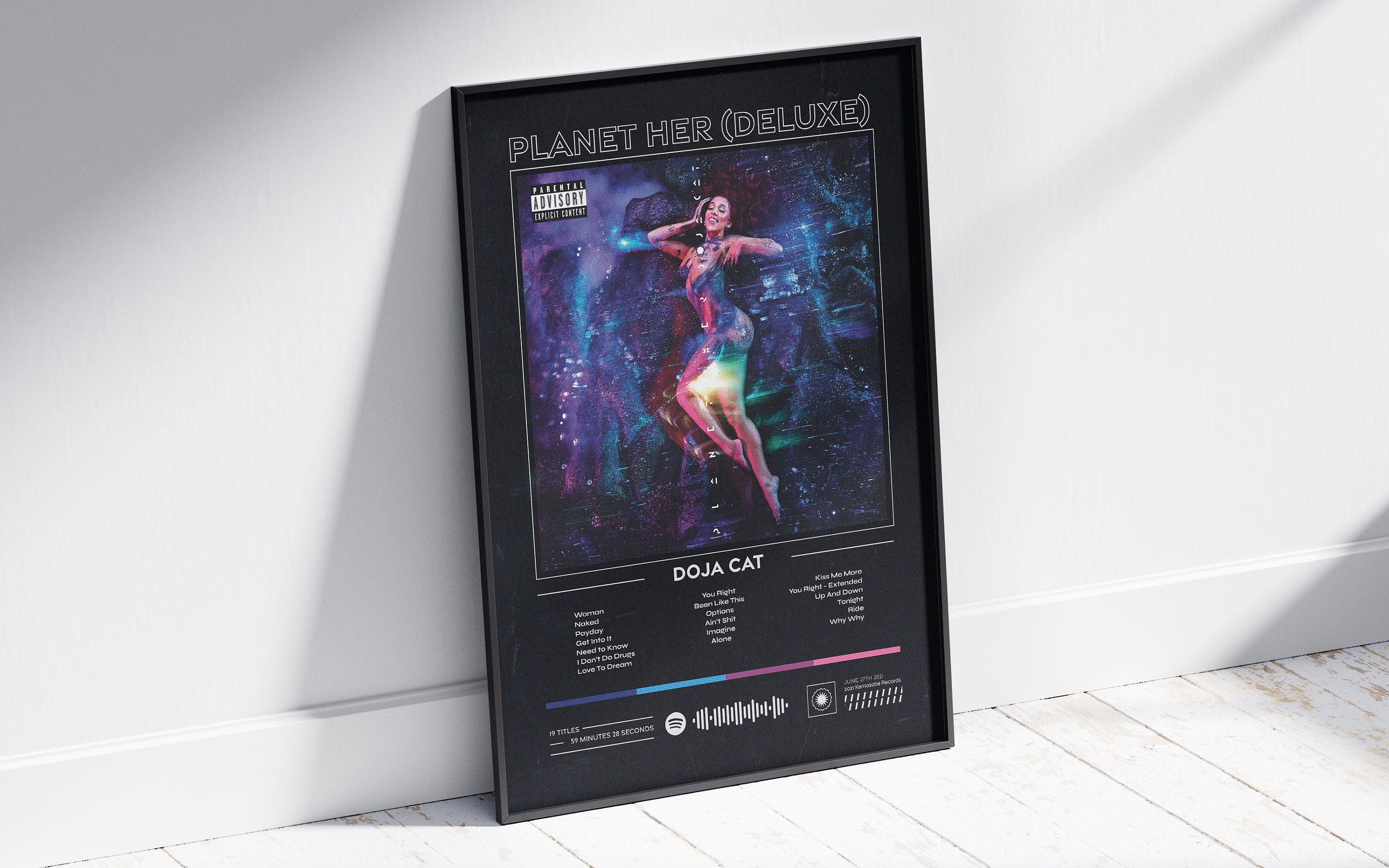 Doja Cat Album Poster, Planet Her Doja Cat Poster, Music Poster, Album ...