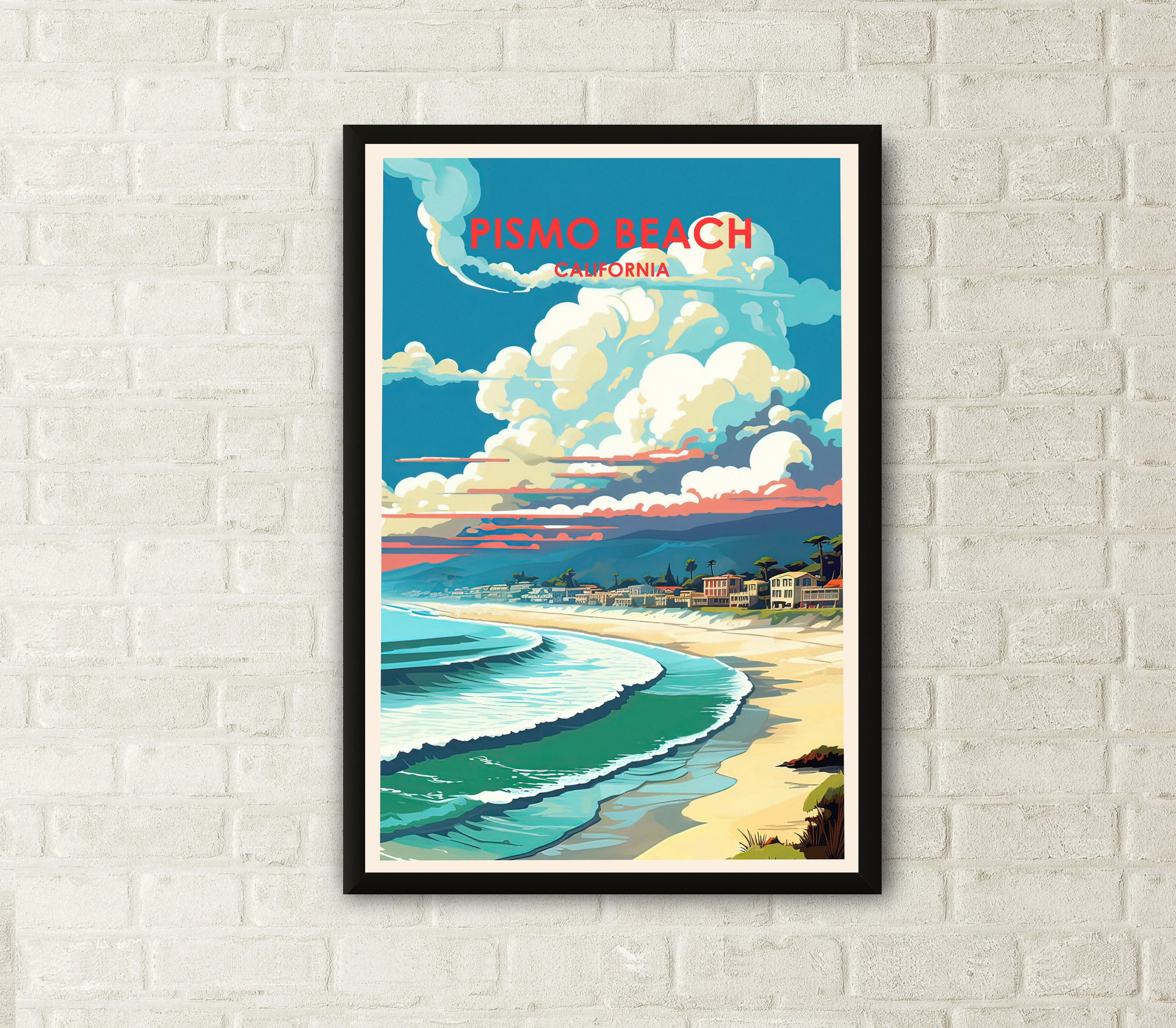 Pismo Beach Poster California Poster Pismo Beach Print - Etsy