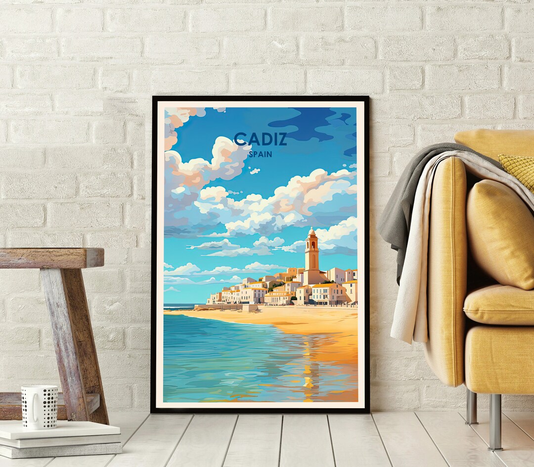 Cadiz Travel Poster Spain Poster Cadiz Print Cadiz Wall - Etsy