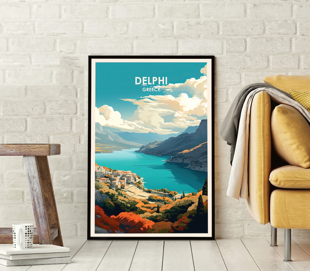 Delphi Poster Delphi Travel Poster Delphi Print Etsy