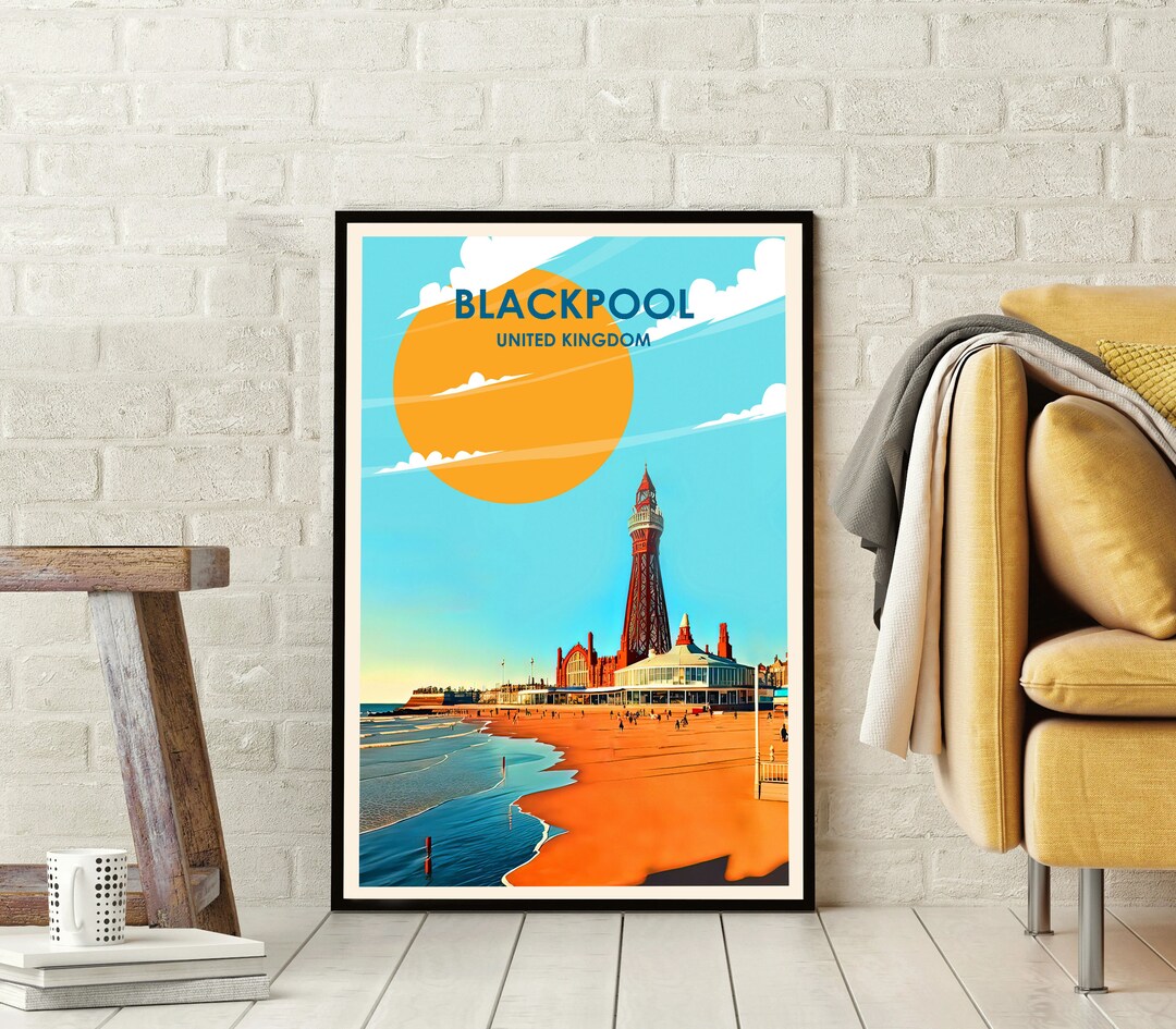 Blackpool United Kingdom Blackpool Poster Illustration Art - Etsy