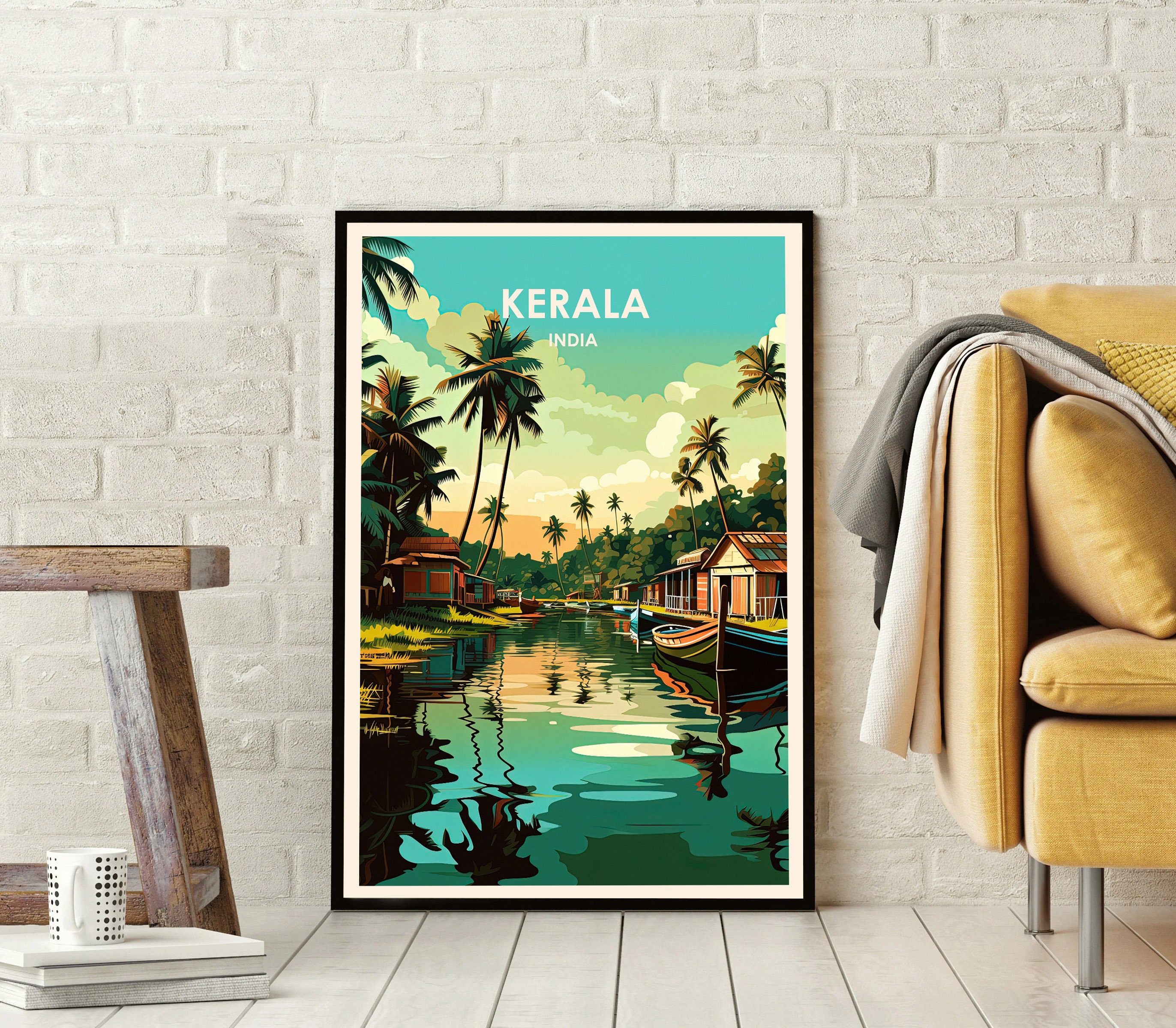 Kerala Travel Poster India Poster Kerala Wall Art Kerala - Etsy