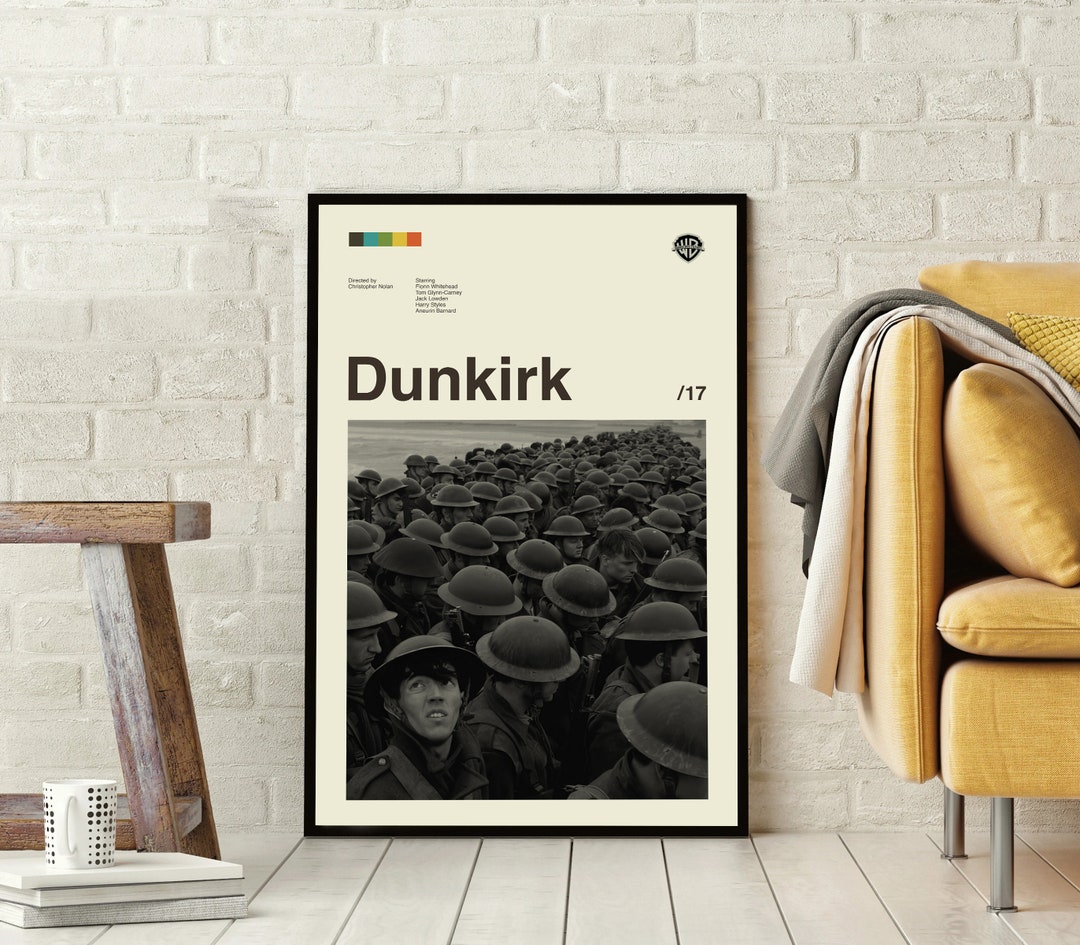 Dunkirk Poster, Dunkirk Movie Poster, Christopher Nolan, Midcentury Art, Minimalist Art, Movie ...