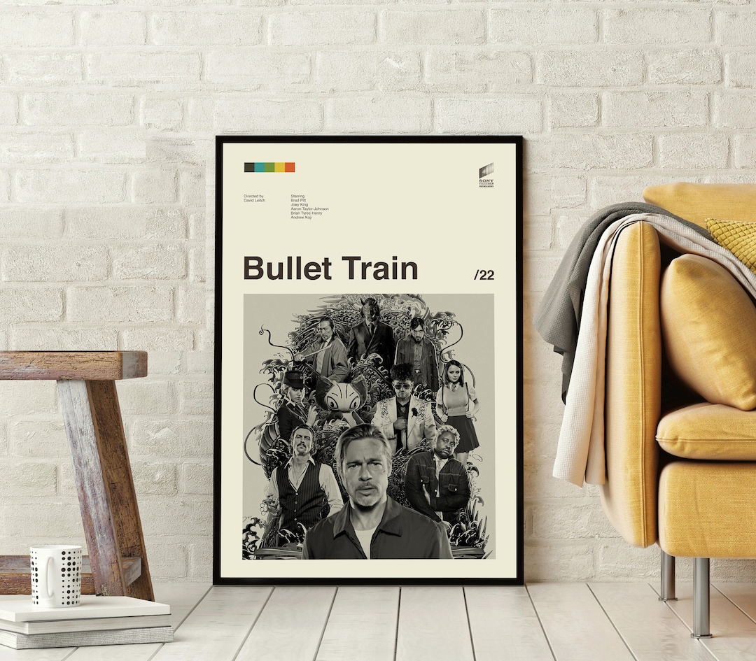 Bullet Train Poster, Bullet Train Print, David Leitch, Vintage Poster ...