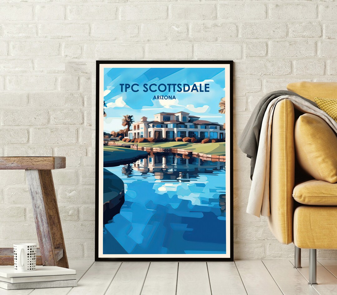 Tpc Scottsdale Travel Poster Arizona Poster Tpc Scottsdale - Etsy