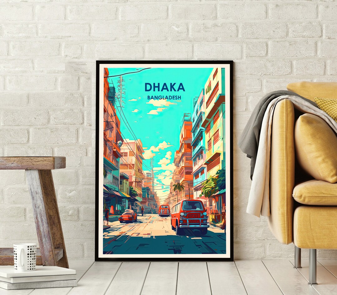 Dhaka Poster Bangladesh Poster Dhaka Print Dhaka Painting - Etsy