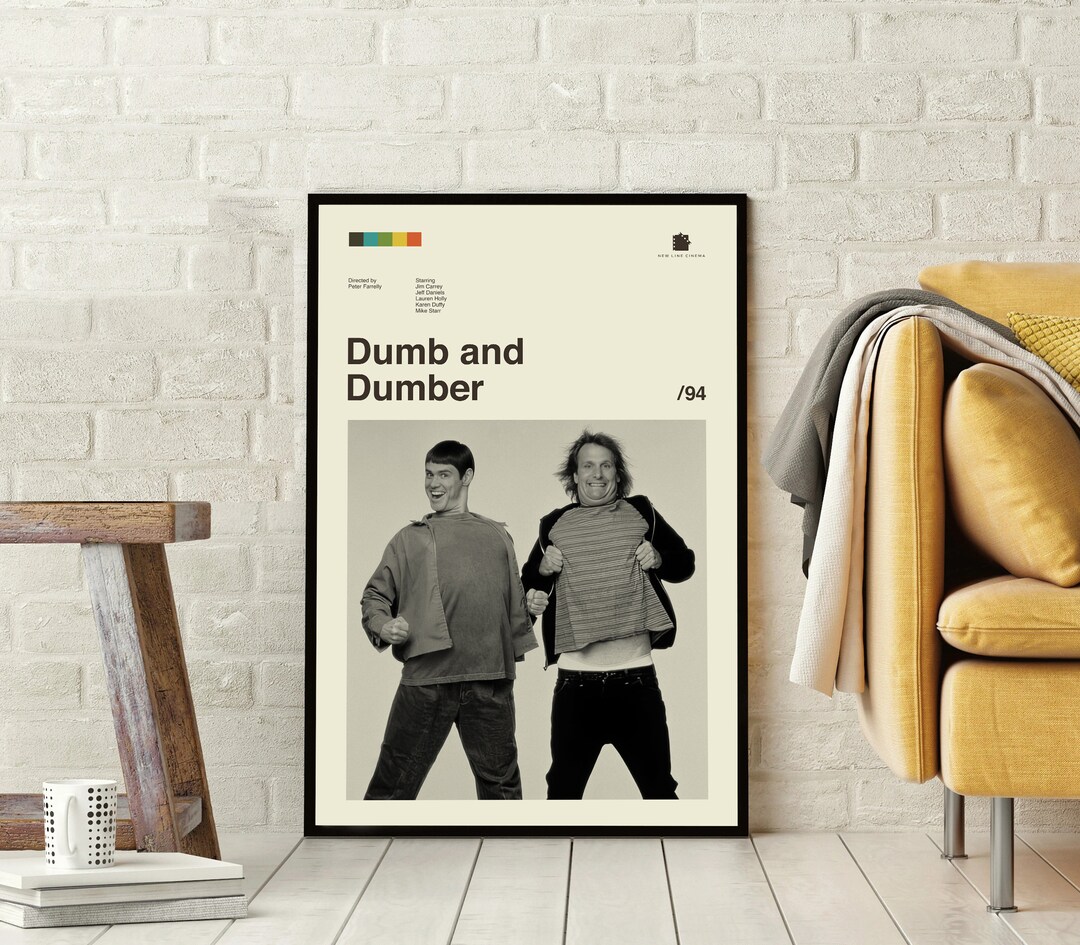 Dumb and Dumber Poster, Peter Farrelly, Dumb and Dumber Print, Vintage ...