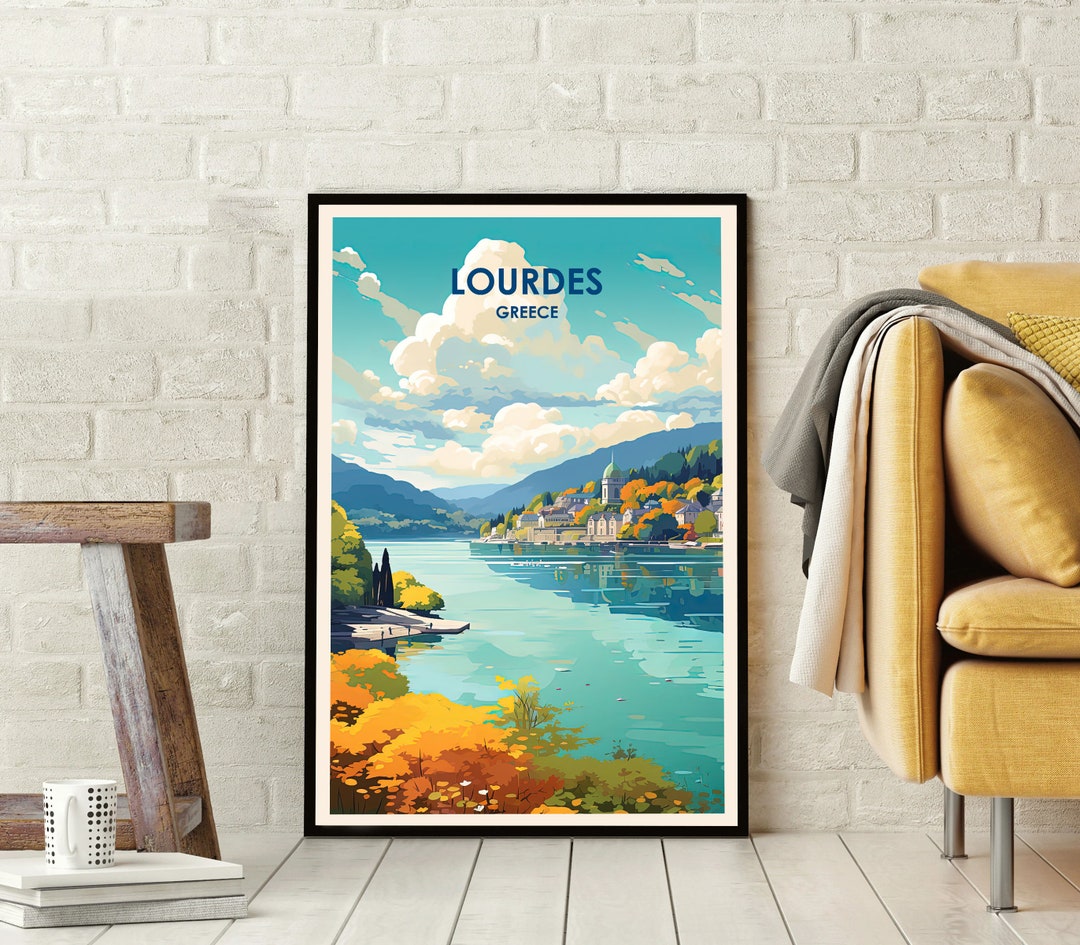 Lourdes Travel Poster France Poster Lourdes Print Lourdes - Etsy