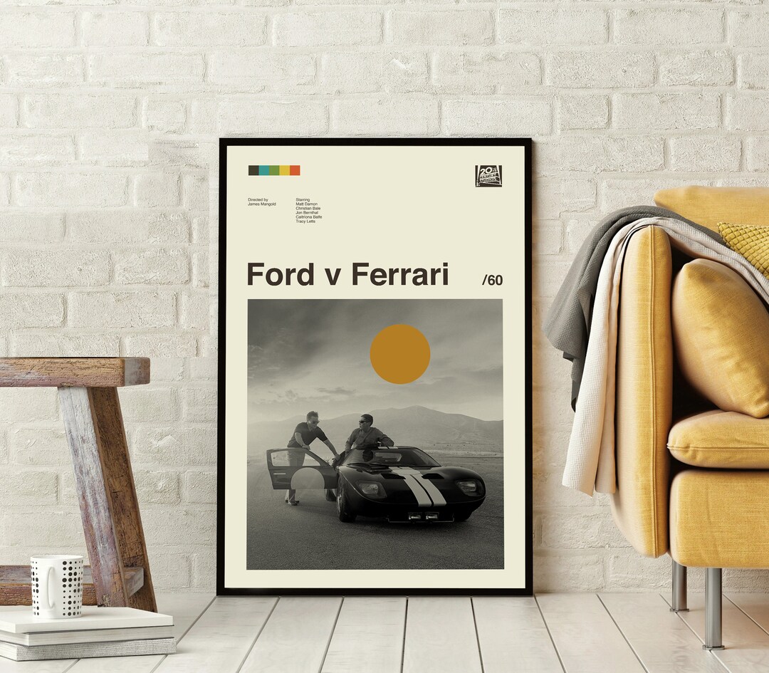 Ford V Ferrari Poster, Ford V Ferrari Print, James Mangold, Vintage ...