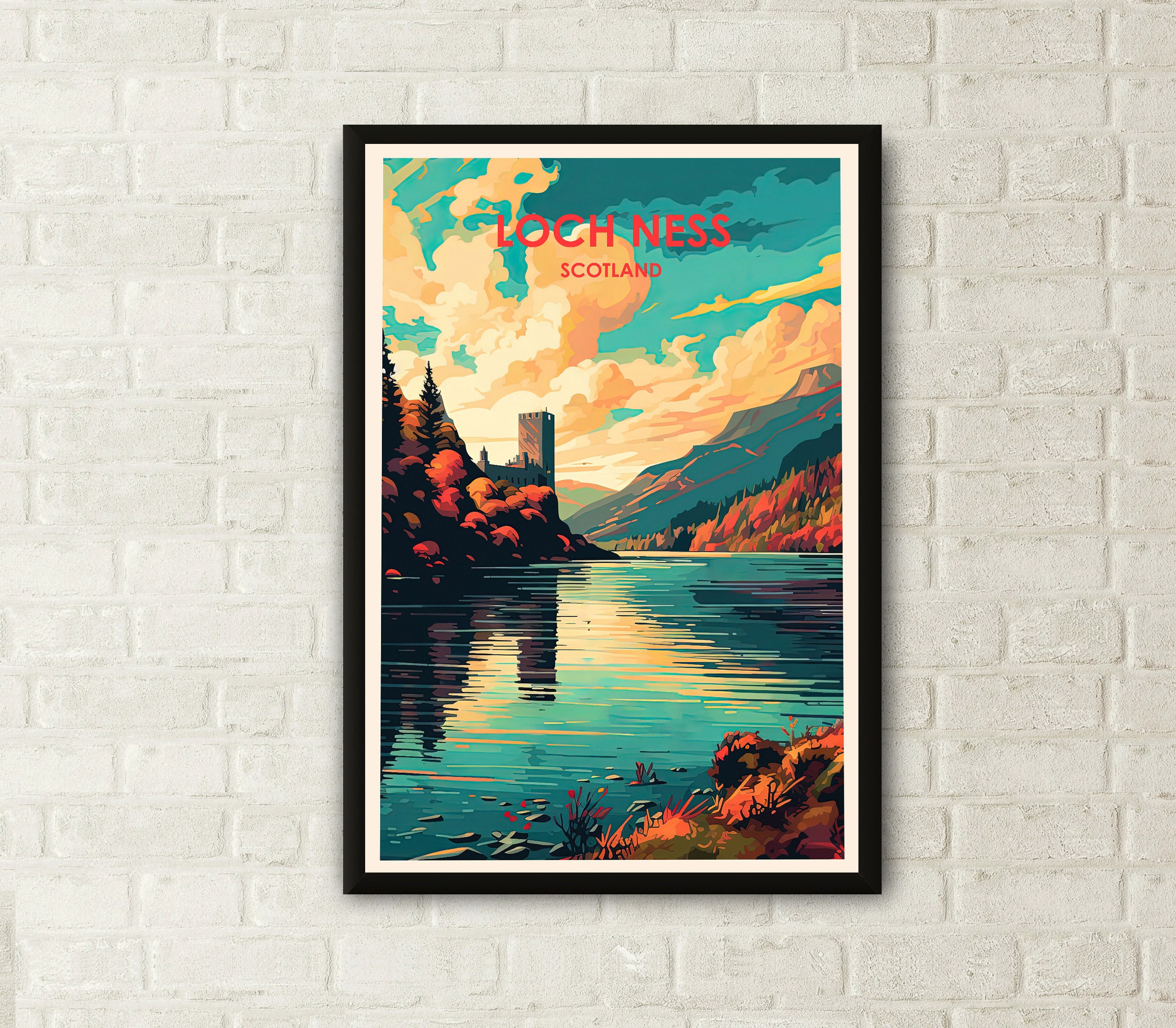 Loch Ness Poster Scotland Poster Loch Ness Print Loch Ness - Etsy