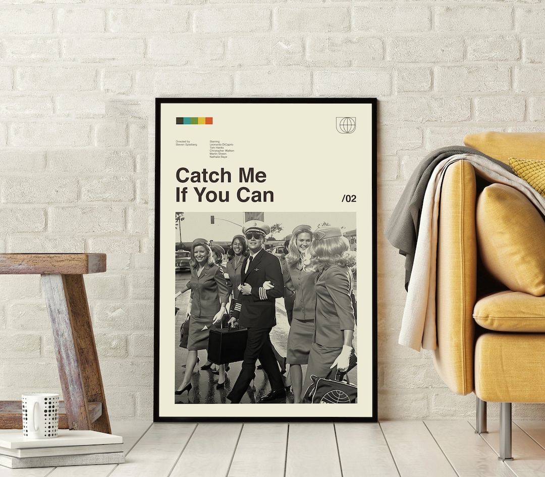 Catch Me If You Can Poster, Steven Spielberg, Midcentury Art ...