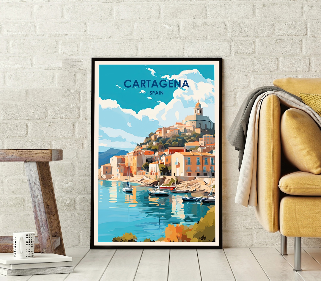 Cartagena Travel Poster Spain Poster Cartagena Print - Etsy