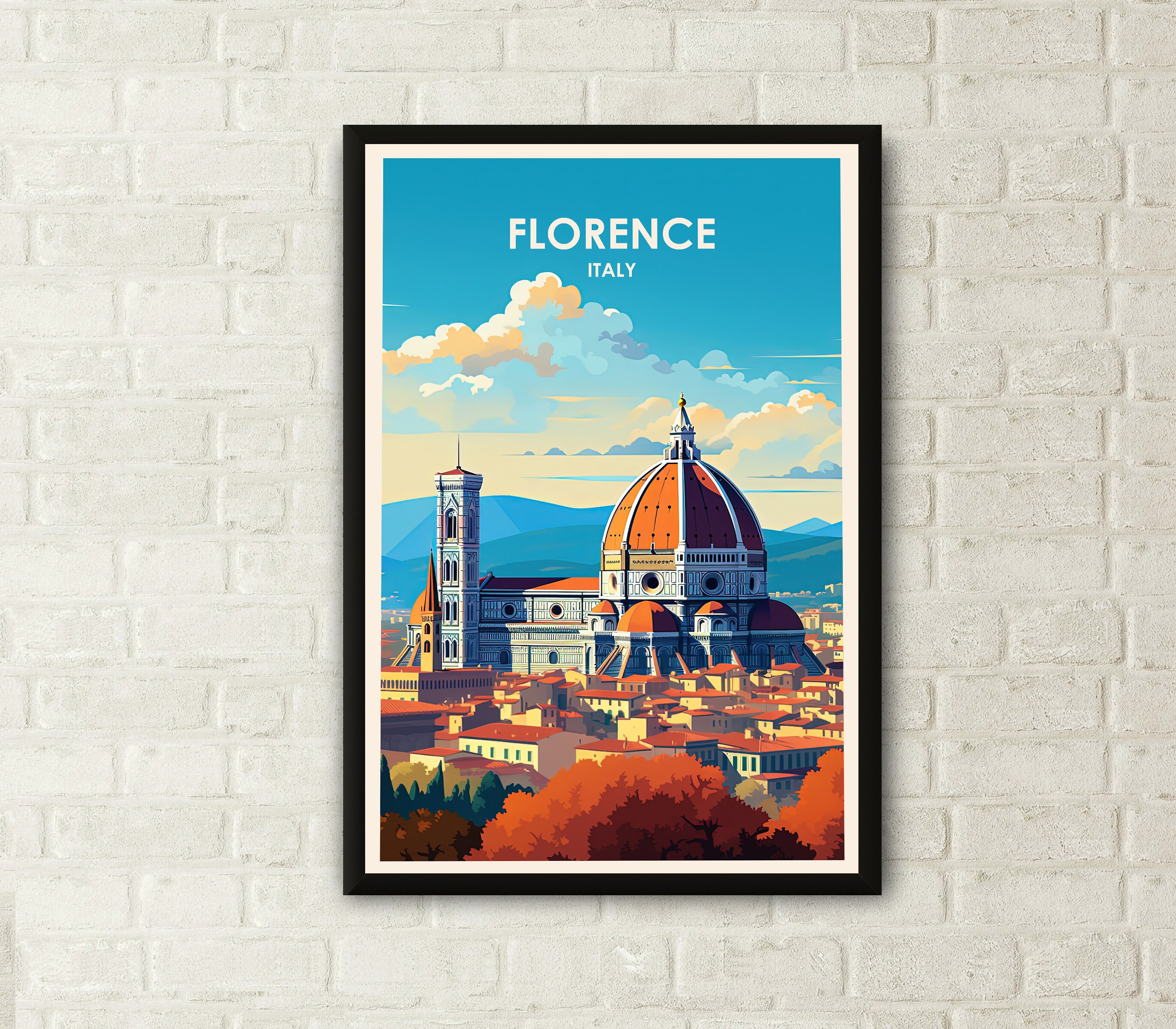 Florence Poster Italy Poster Florence Print Florence Wall - Etsy