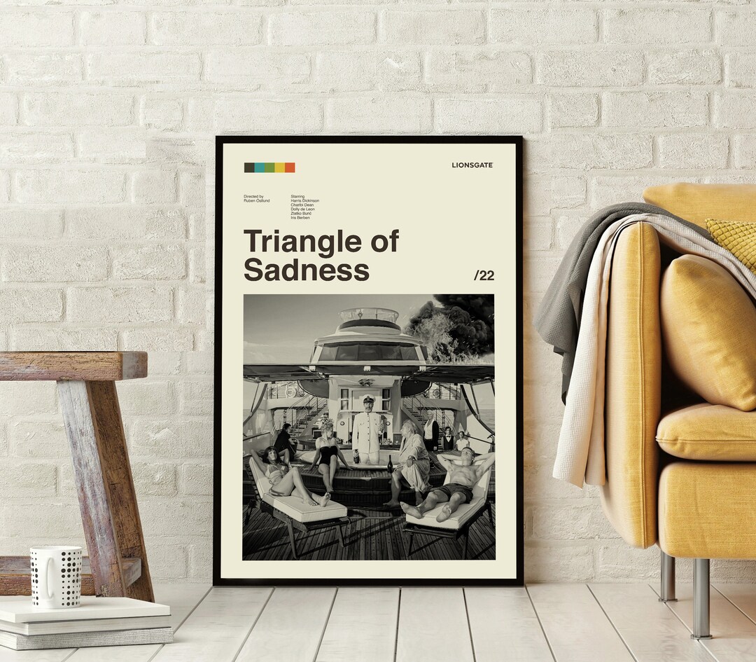 Triangle of Sadness Poster, Ruben Östlund, Vintage Poster, Midcentury ...