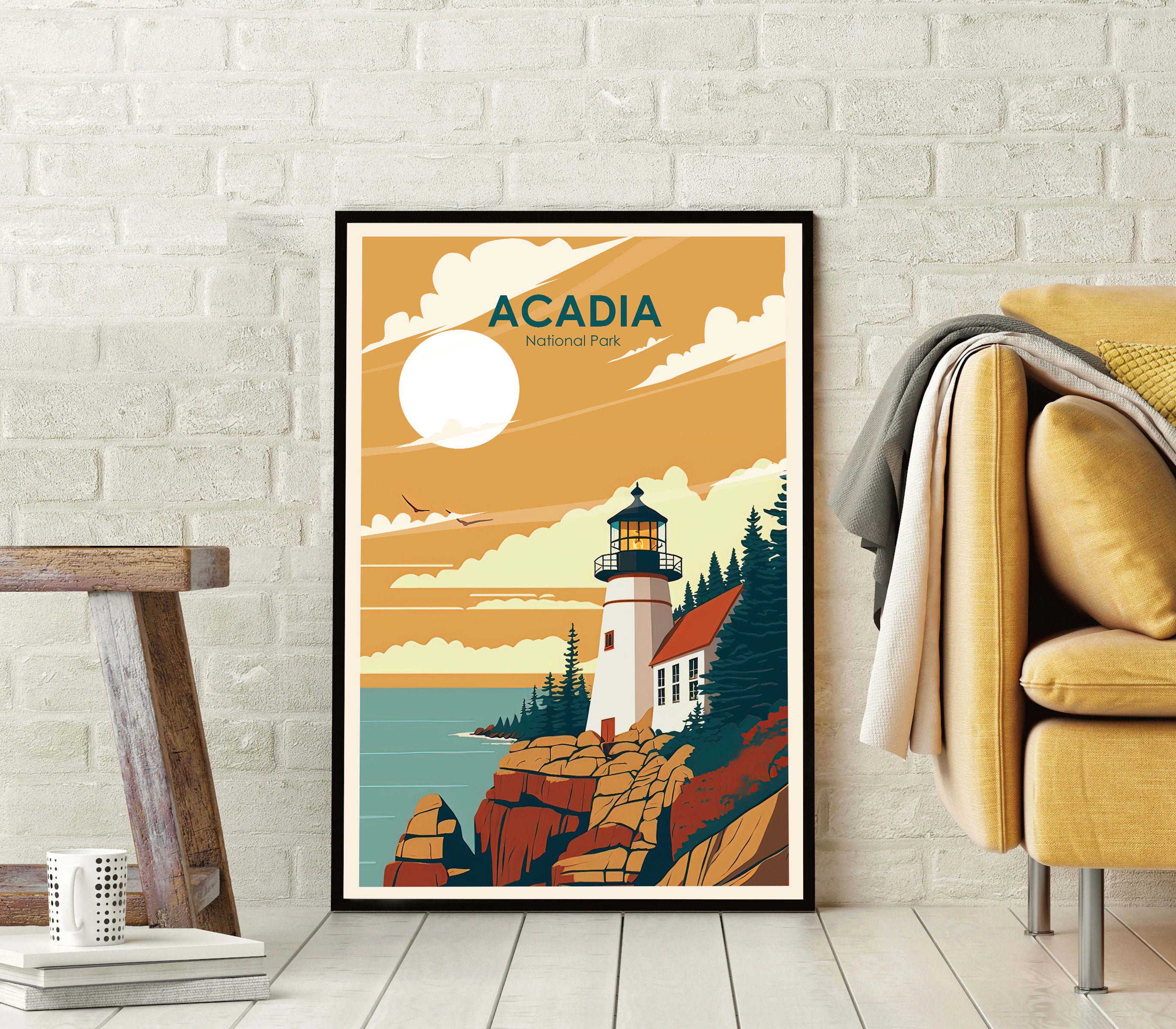 Acadia National Park Poster Acadia Maine Poster US National - Etsy