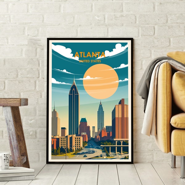 Atlanta Skyline - Etsy