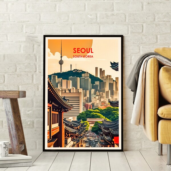 Korea Travel Poster - Etsy