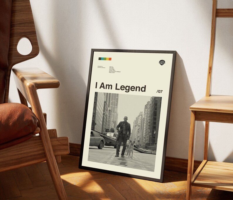 I Am Legend Poster, I Am Legend Print, Francis Lawrence, Retro Poster ...