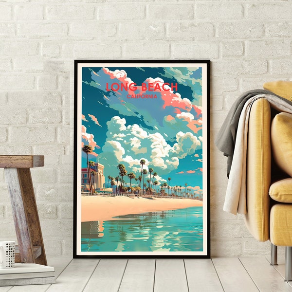 Long Beach Poster - Etsy