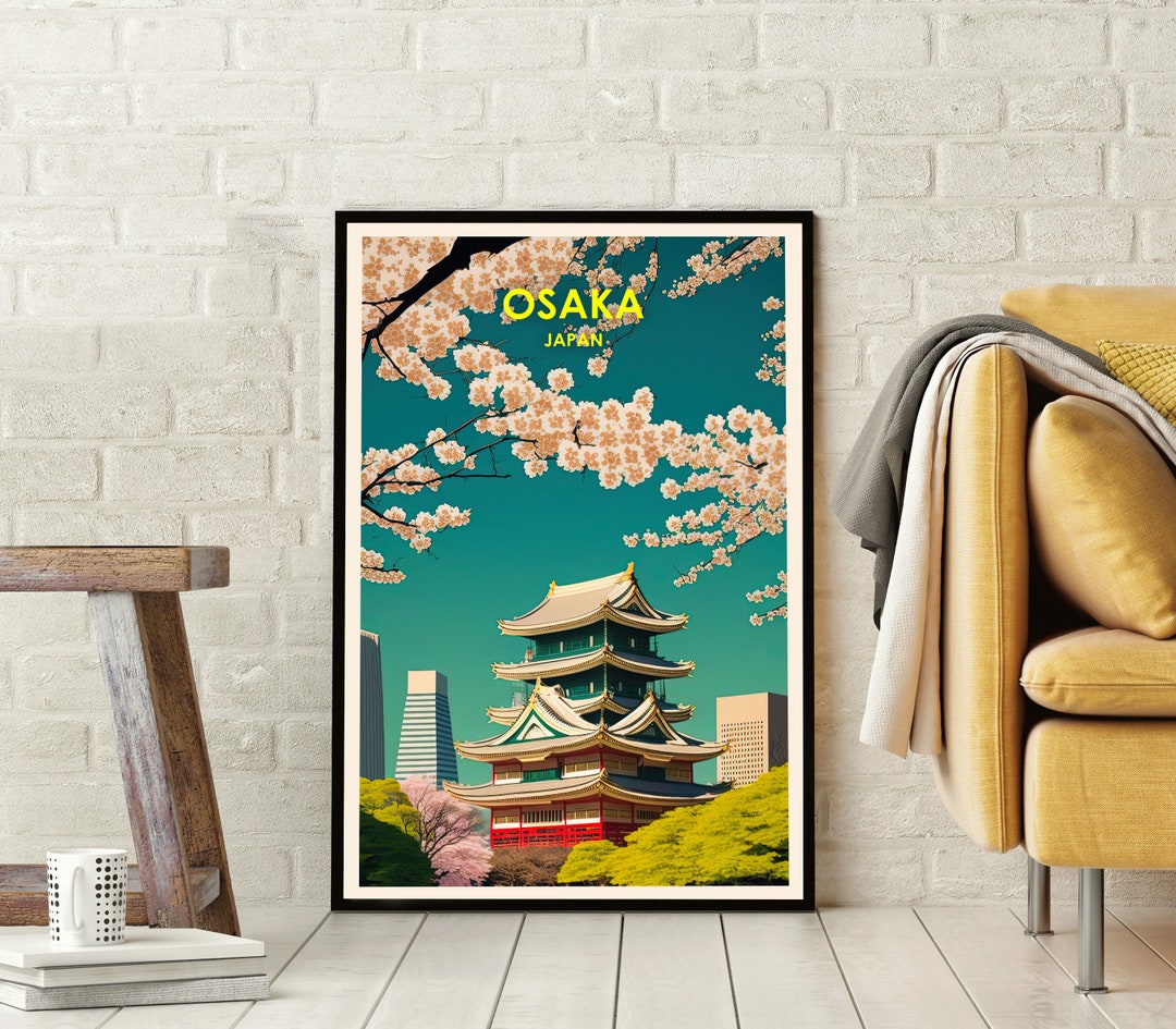 Osaka Japan Poster Osaka Poster Osaka Print Illustration - Etsy