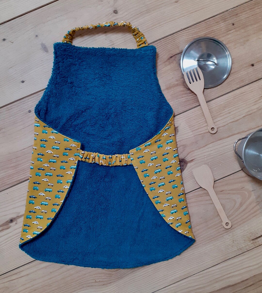 Cars Children's Apron, Yellow, Personalized With First Name, to Put on ...