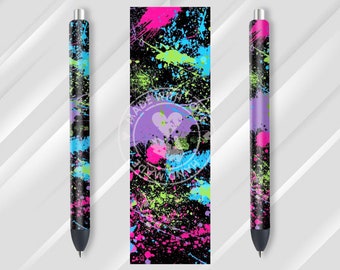 Neon Splatter Paint Cute Octopus Digital Download PNG - Etsy