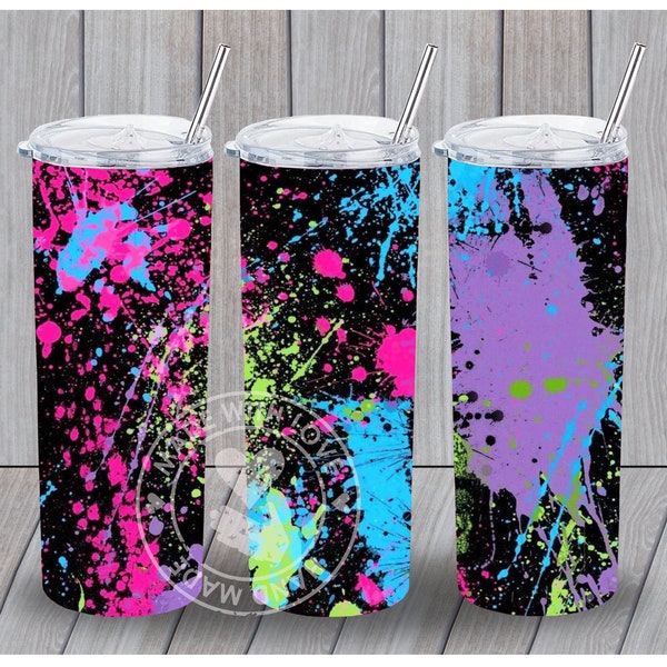 Neon Splatter - Etsy