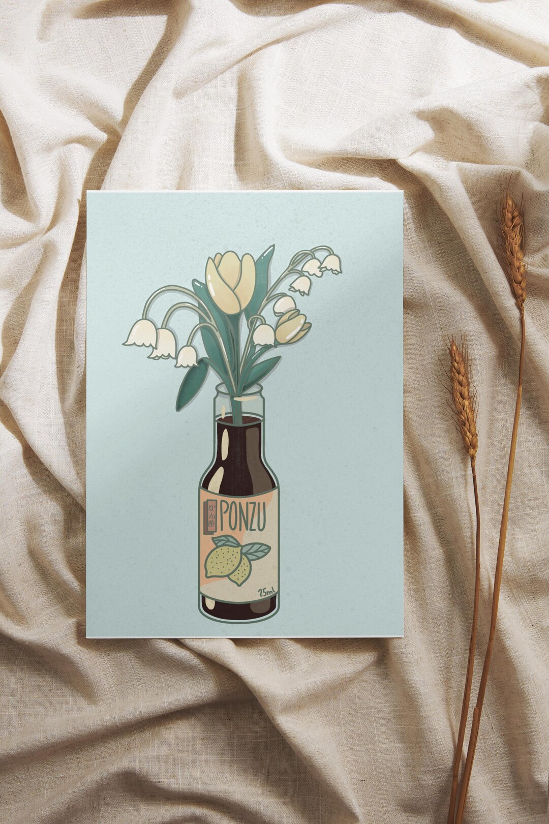 Ponzu Art Print Soy Sauce, Food Print, Foodie, Condiment, Kitchen Art ...