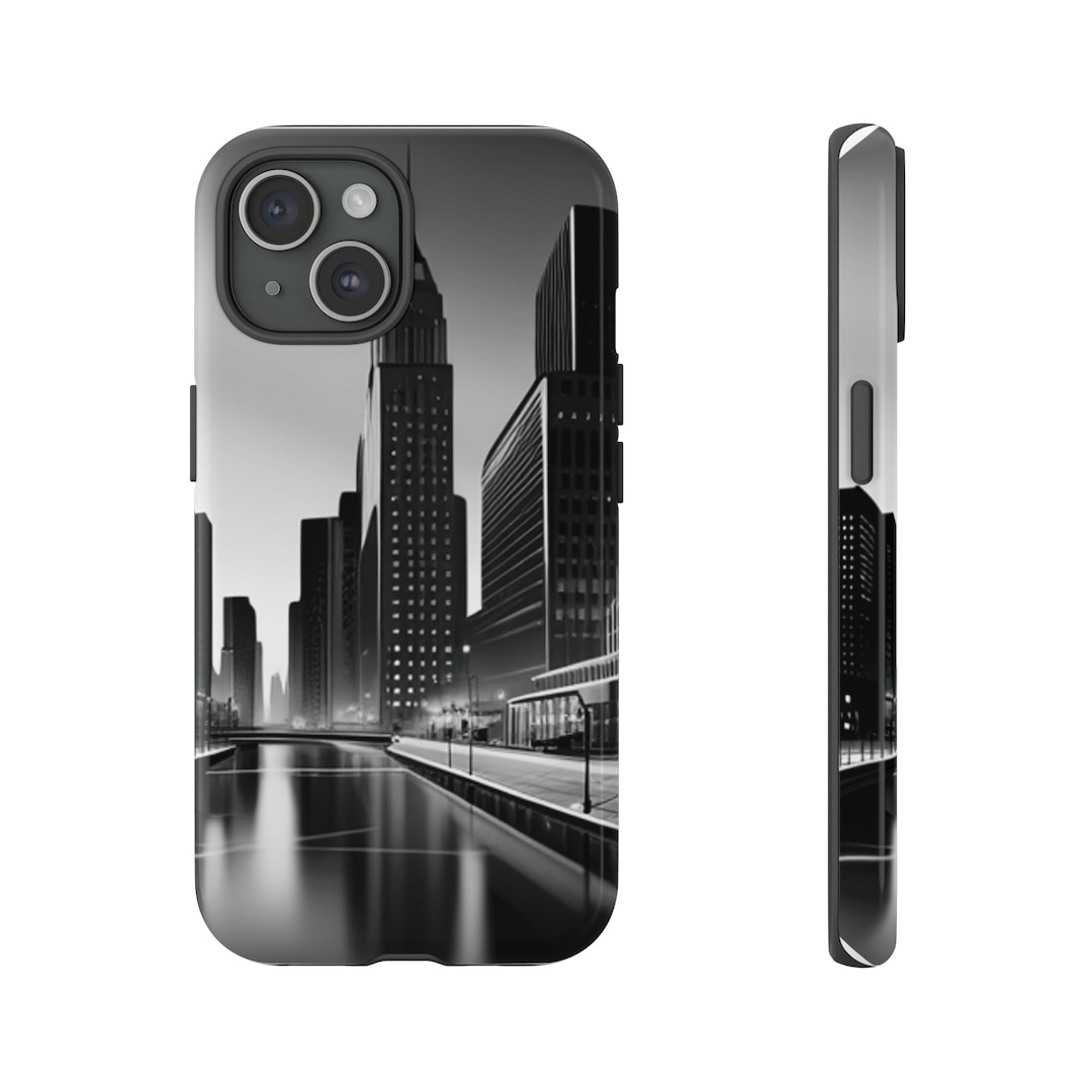 Urban Vibes iPhone 11-15 Pro Case Stylish Cityscape Digital Art Design ...