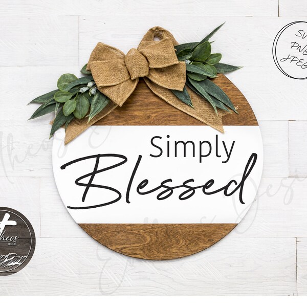 Simply Blessed Wood Sign - Etsy