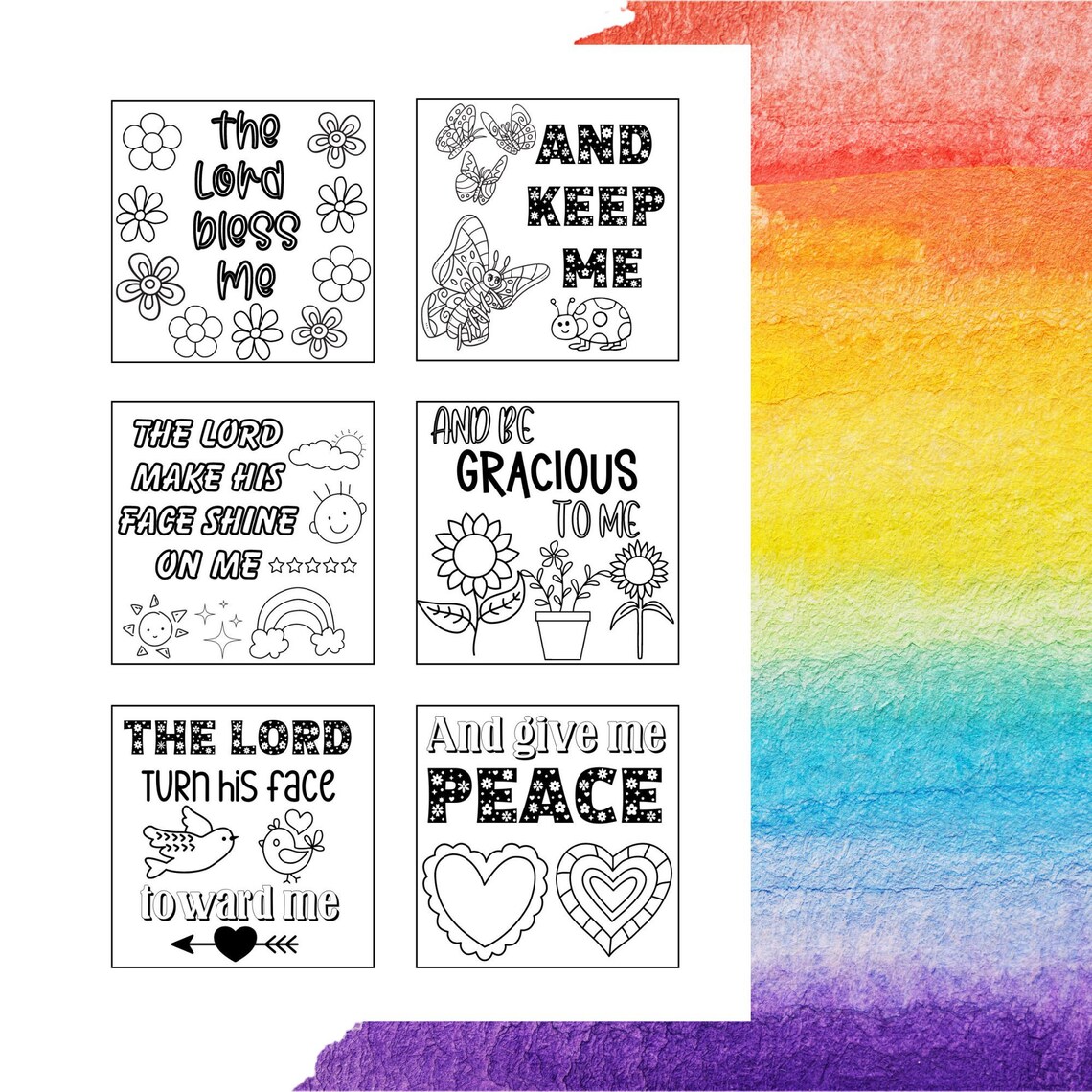 Scripture Cards for Kids Bible Verse Coloring Cards for Sunday School ...