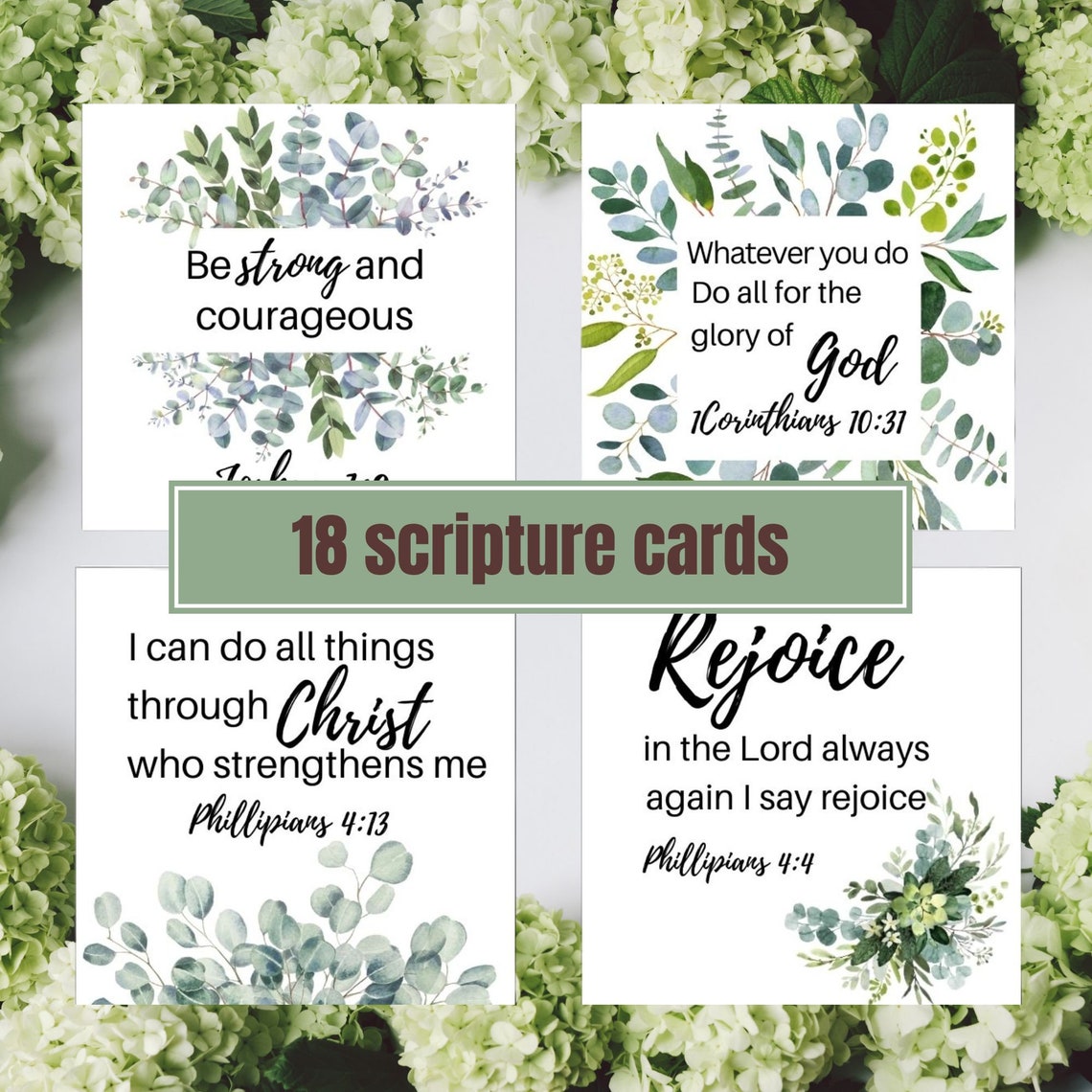 Encouraging Scripture Cards Set of 18 Printable Bible Cards - Etsy UK