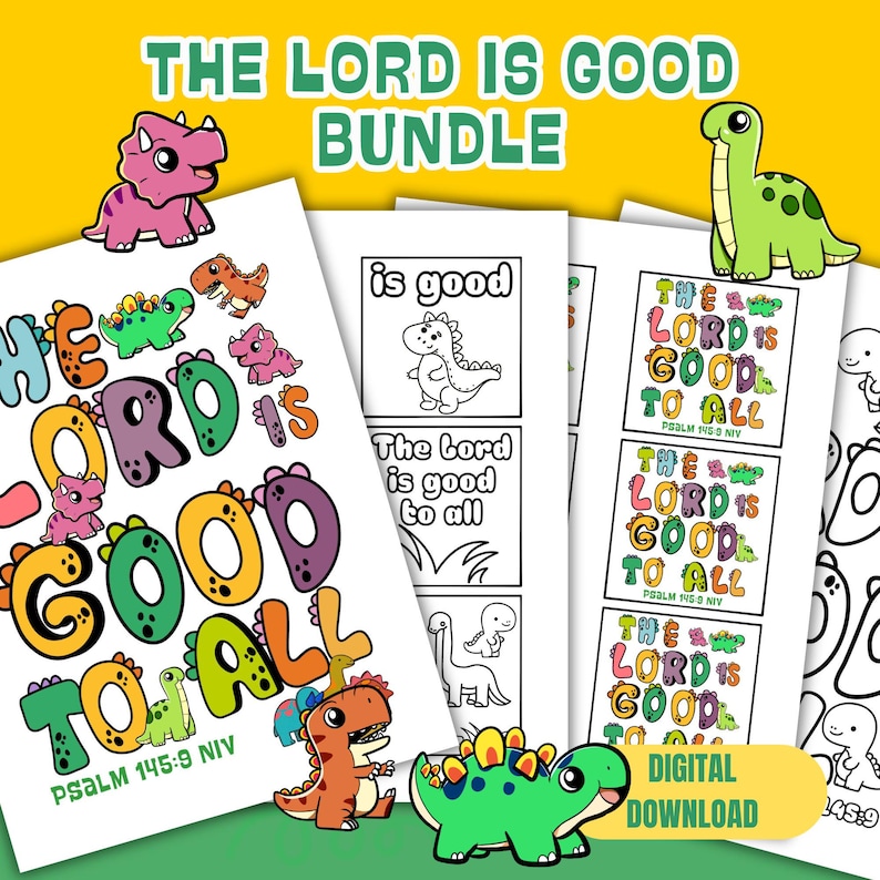 Coloring Page Scripture Cards for Kids Sunday School Lesson Printable ...