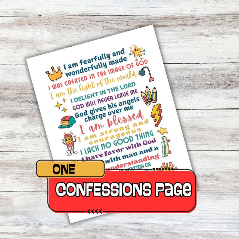 Scripture Cards for Boys Bible Verse Affirmations Positive Affirmations ...