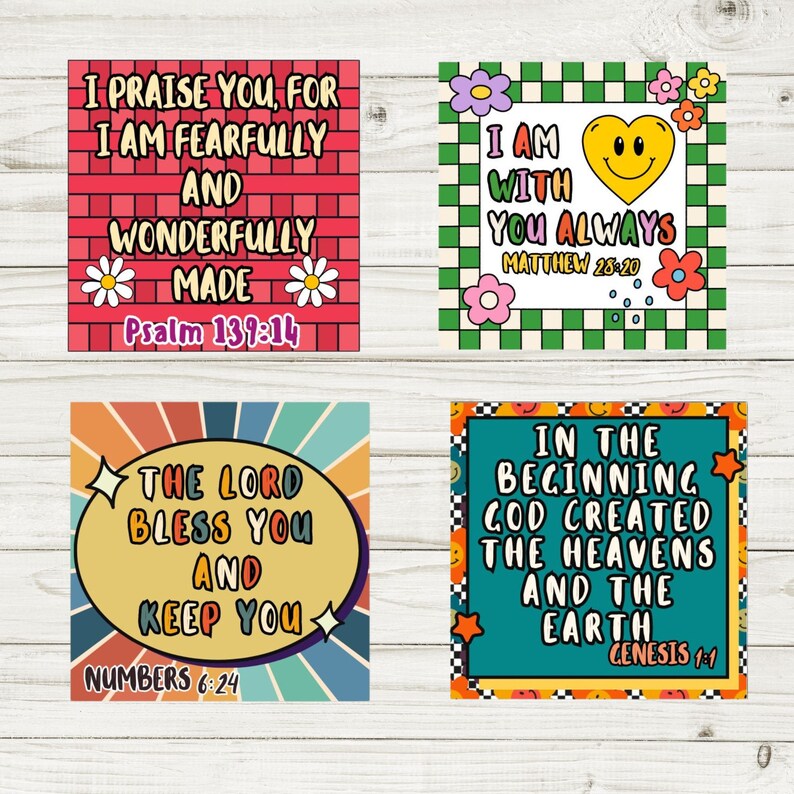 Scripture Cards for Kids Bible Verse Cards for Sunday School Printable ...