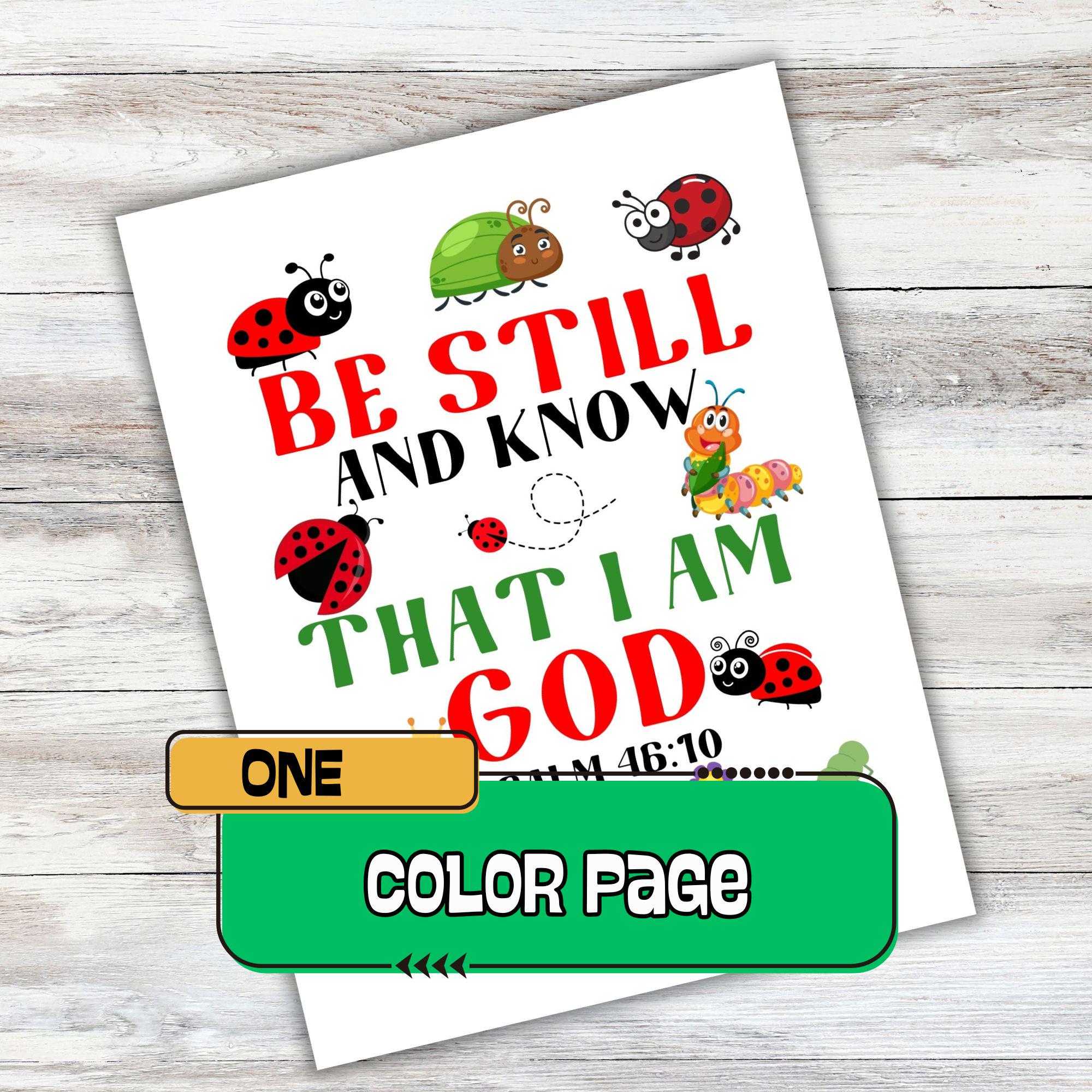 Be Still and Know Psalm 46:10 Scripture Cards for Sunday School Lesson ...