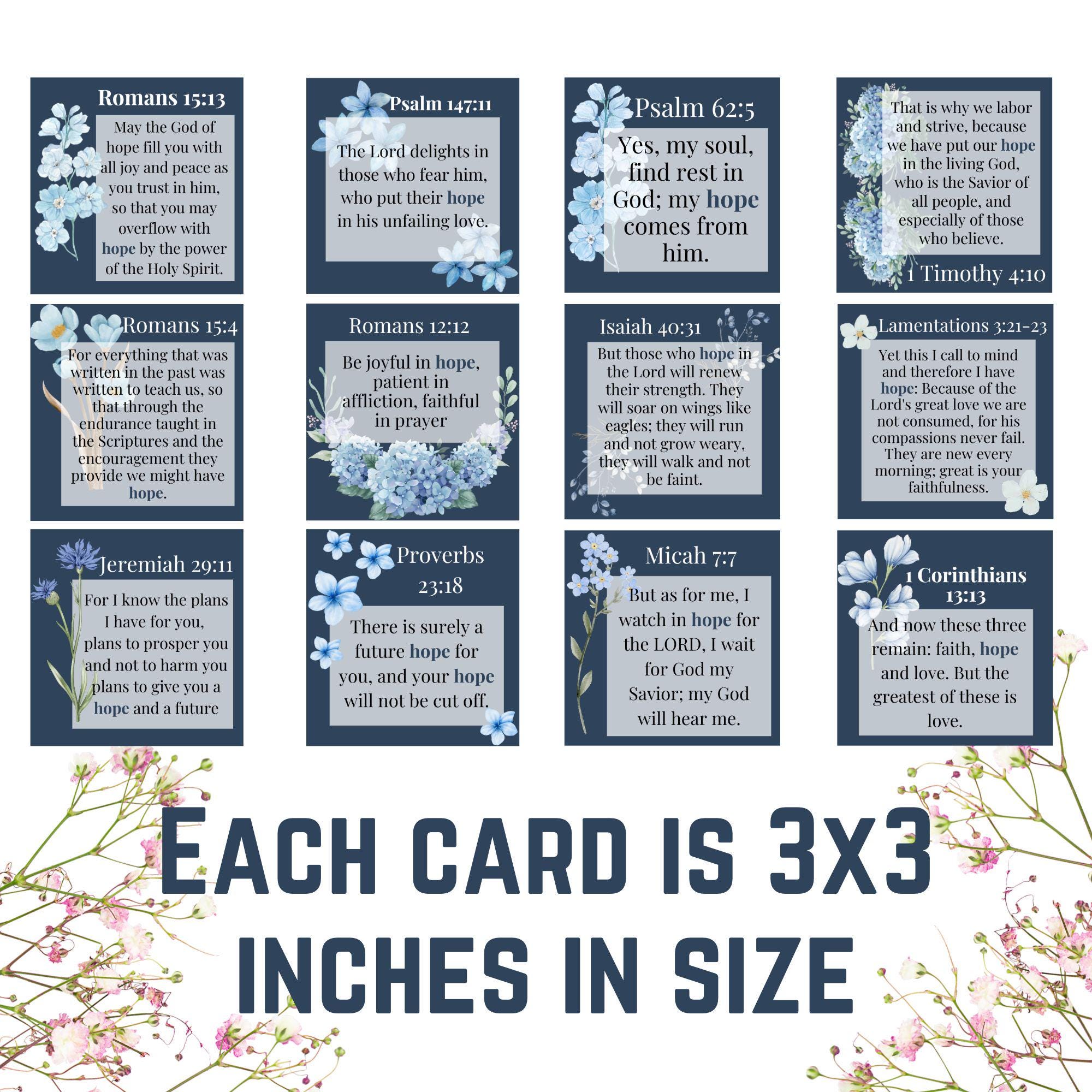 Scripture Cards Printable Encouraging Scripture Cards for Women Faith ...