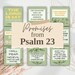 Psalm 23 Scripture Cards: Encouraging Bible Verse Gift Digital Download ...