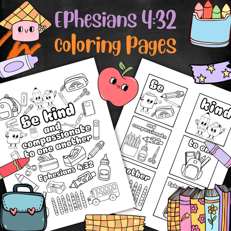 Ephesians 4:32 Scripture Coloring Pages for Kids for Sunday School ...