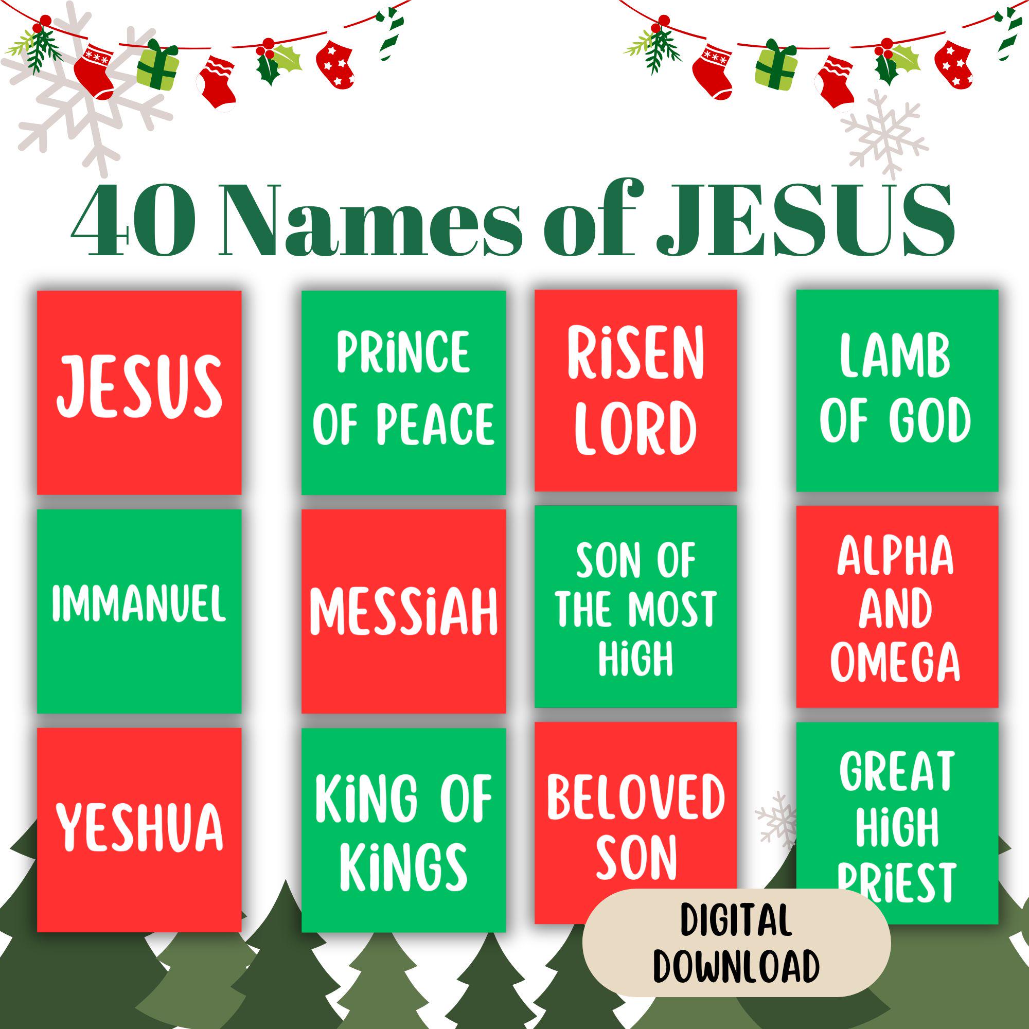 Gift Tags Christmas Printable Names of Jesus Christ Christmas Printable ...